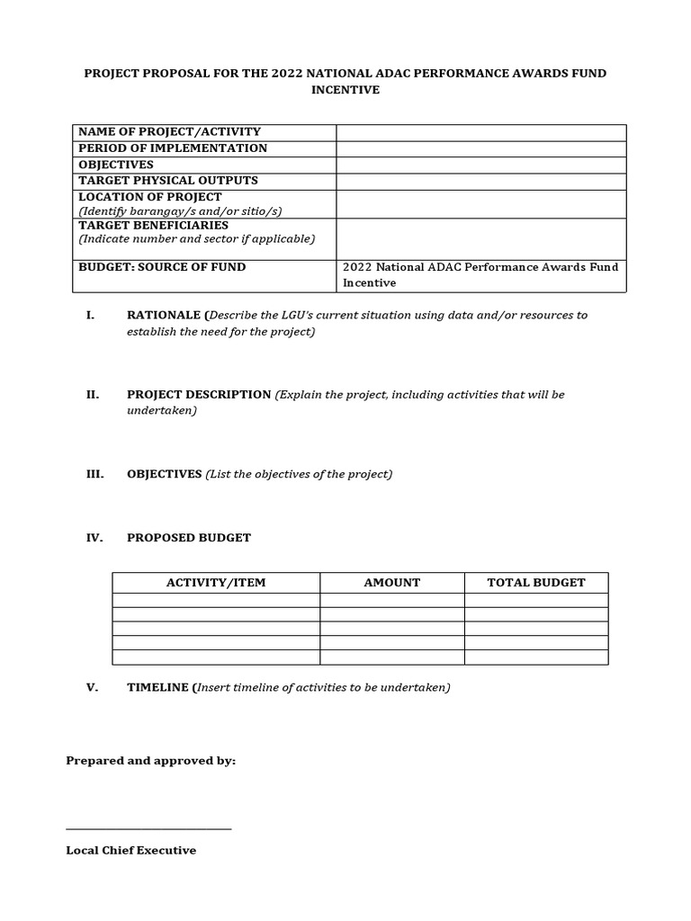 Project Proposal Template | PDF