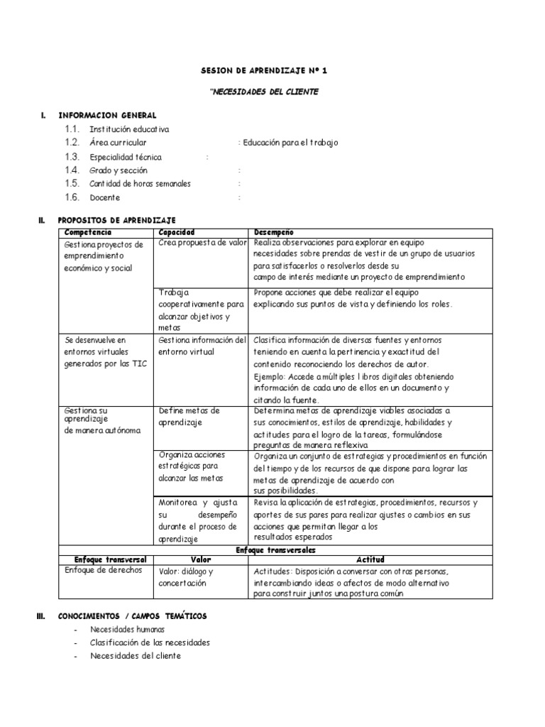 Modelo Sesion de Aprendizaje de Ept 2020 | PDF | Aprendizaje ... Modelo Sesion de Aprendizaje de Ept 2020 | PDF | Aprendizaje ...