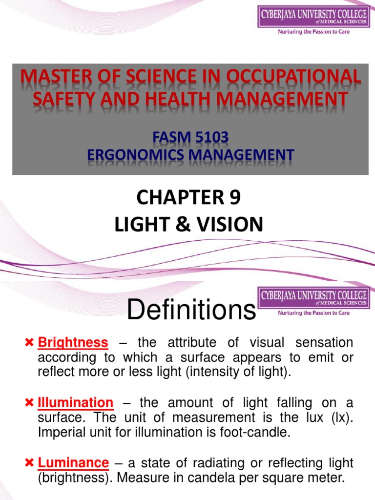 MOSH-Chapter 9 (Light and Vision) | PDF | Lighting | Contrast (Vision)