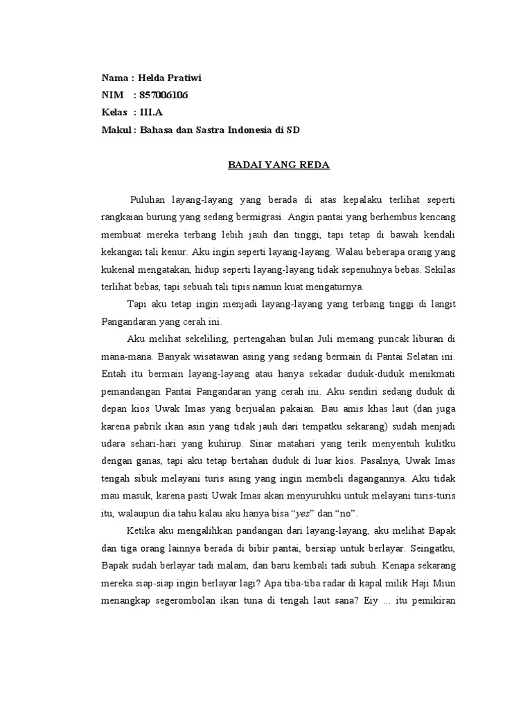 Badai Yang Reda | PDF