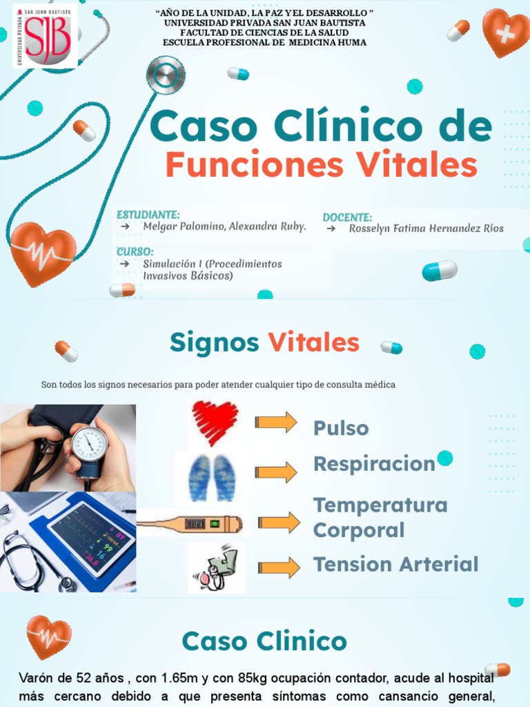 Caso Clinico de Signos Vitales - Melgar Palomino Alexandra | PDF ...