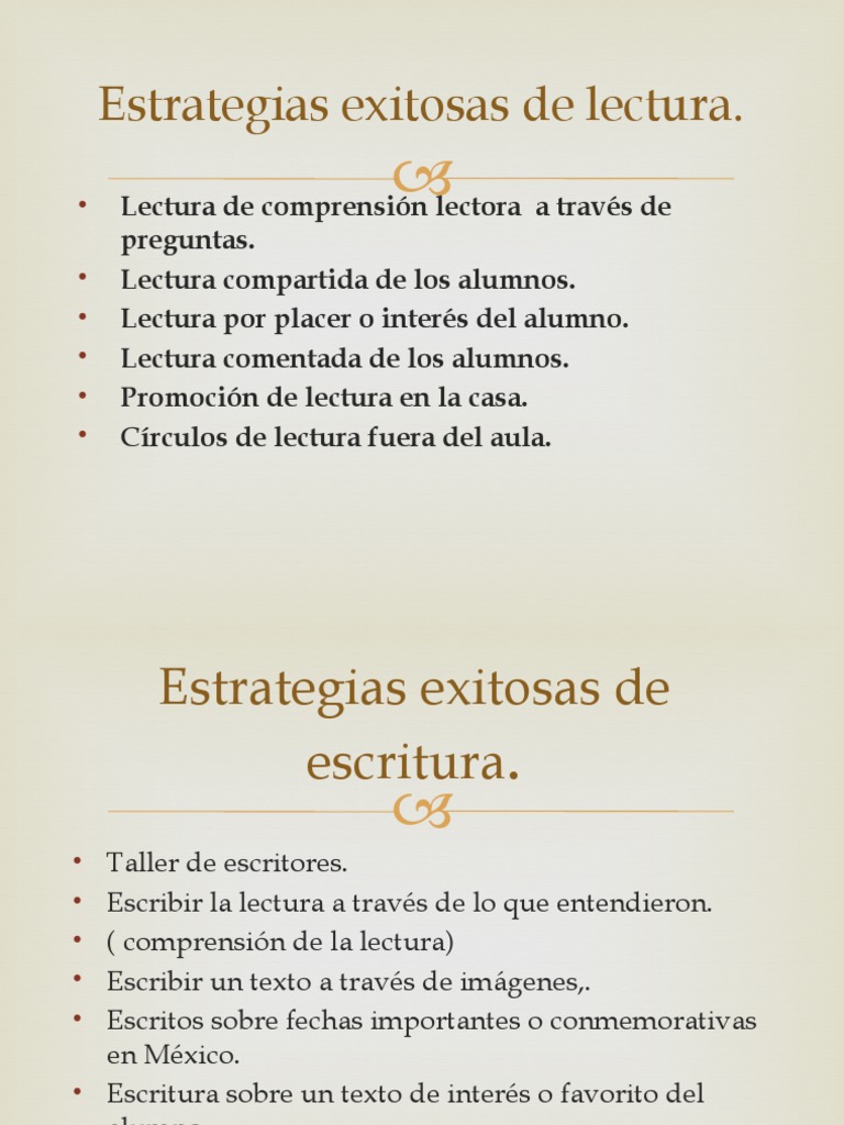 Estrategias Exitosas de Lectura y Escritura | PDF