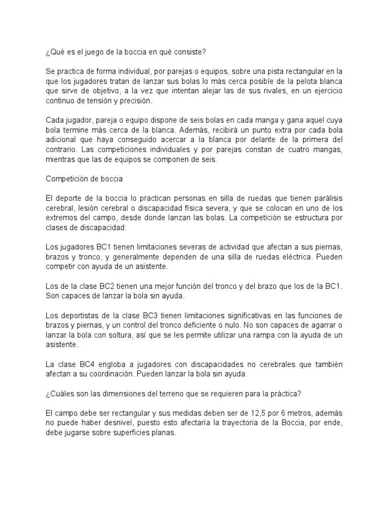 BOCCIA | PDF