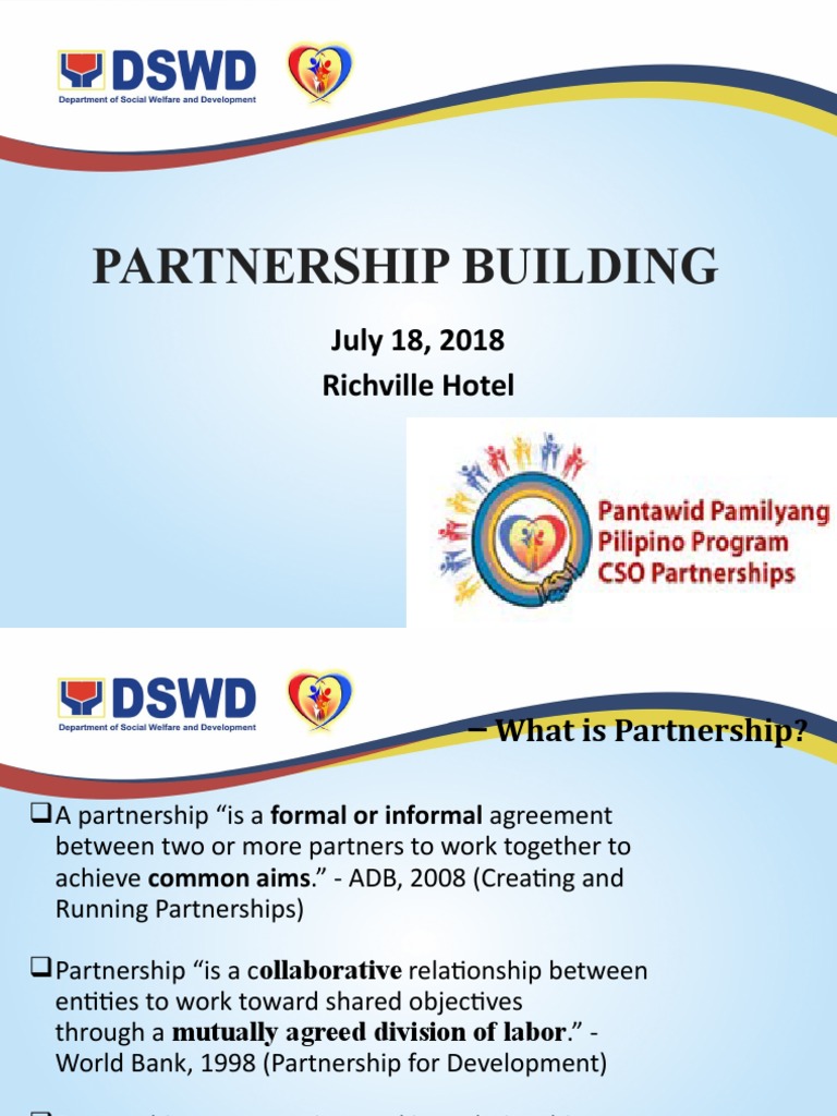 Ipd Presentation | PDF | Partnership | Welfare