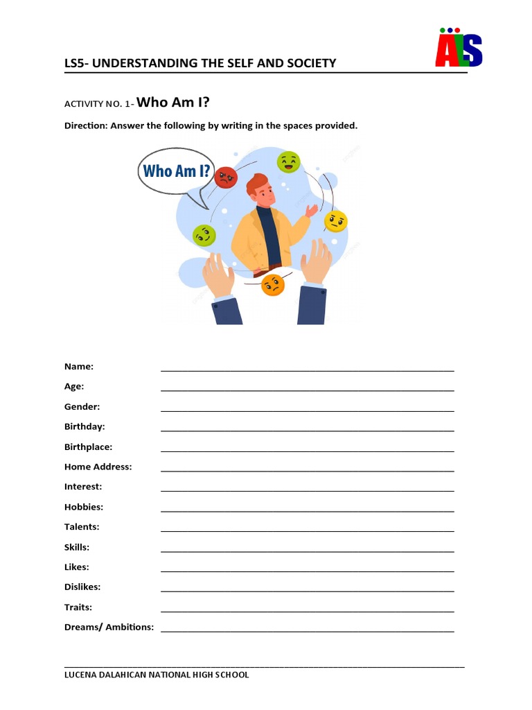 Activity No 1 Who Am I | PDF | Cognition | Cognitive Science