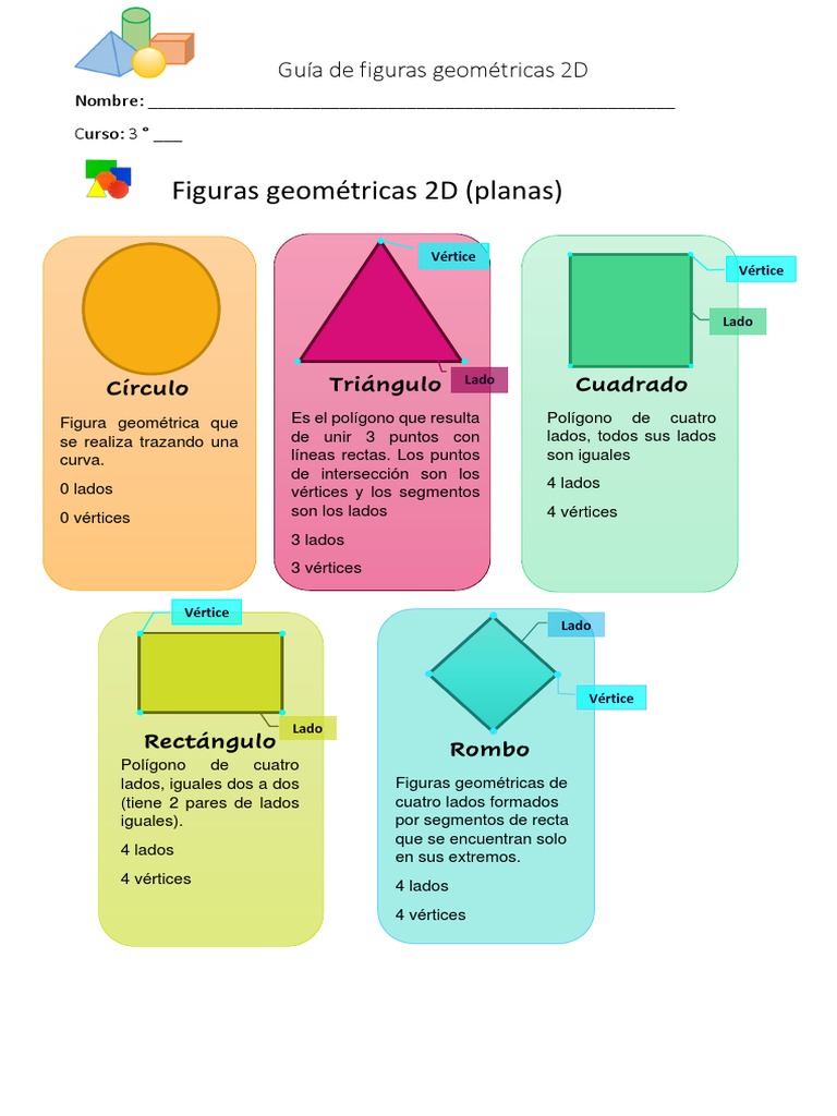 Figuras Geométricas 2D: Lados y Vértices | PDF