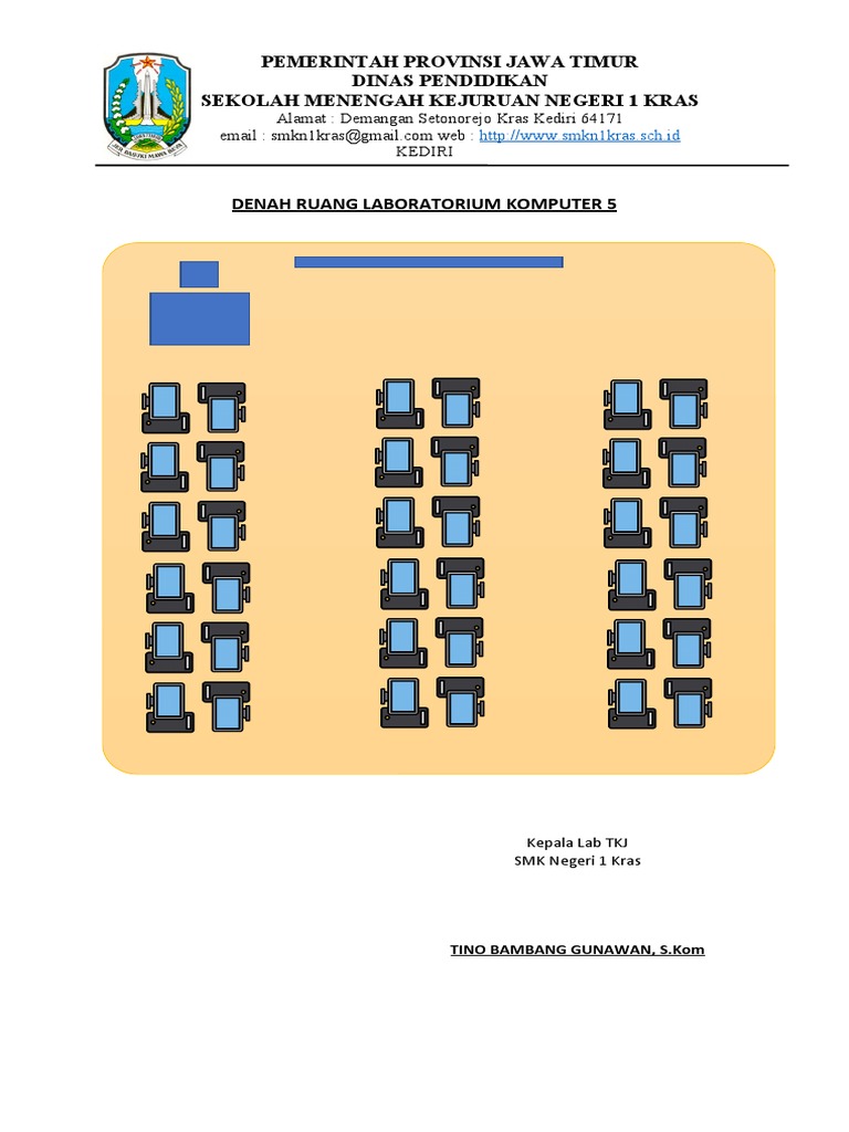 Denah Lab Komputer SMKN 1 Kras | PDF | Kesehatan Holistik