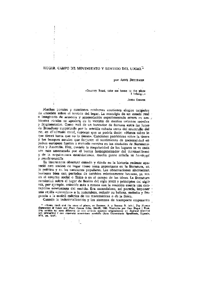 Buttimer Anne (1985) Hogar, Campo de Movimiento | PDF