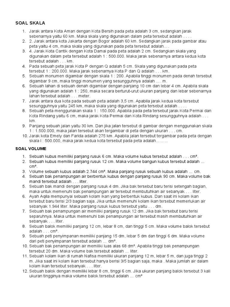 Soal Matematika Kelas 5 | PDF | Kajian Bahasa Asing | Griya & Taman