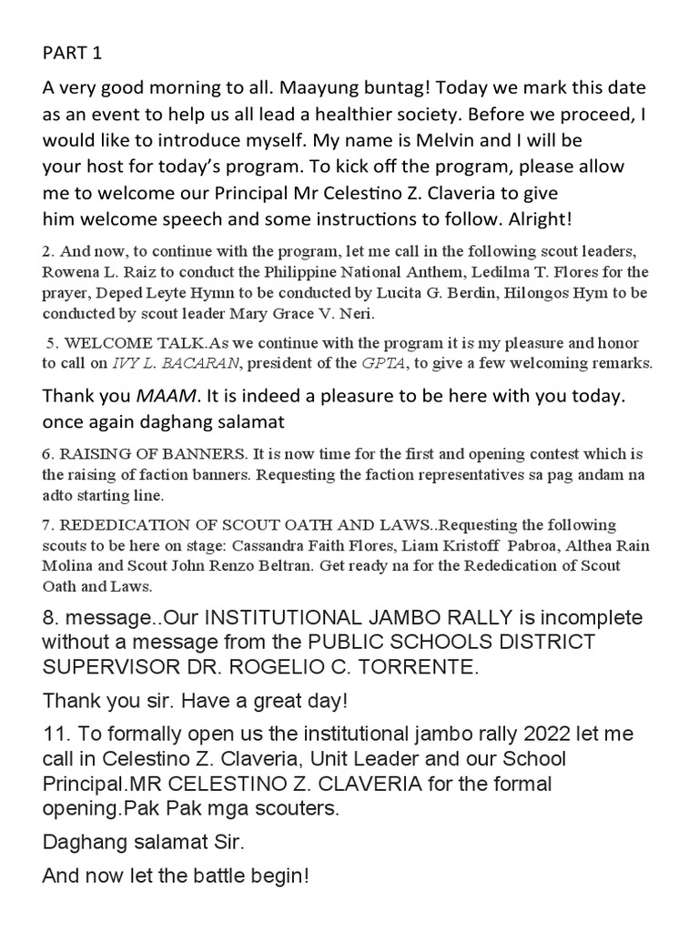 Emcee Jamboree | PDF