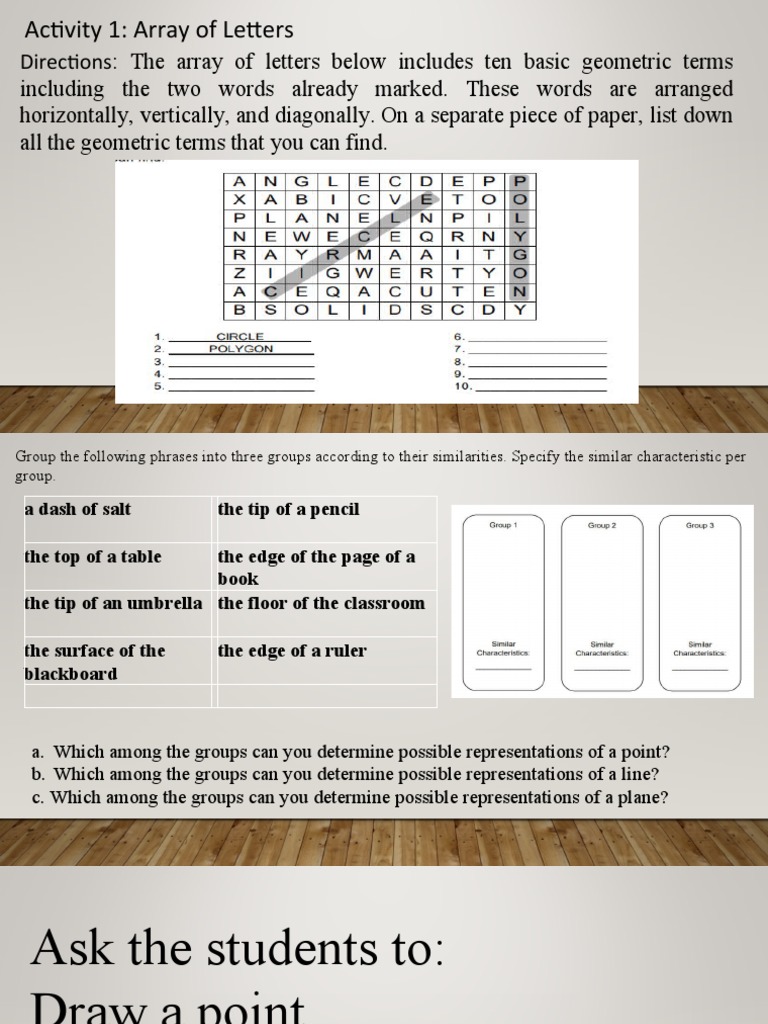 Math 7-Week 1 Ppt-Basic Concepts in Geometry | PDF | Line (Geometry ...
