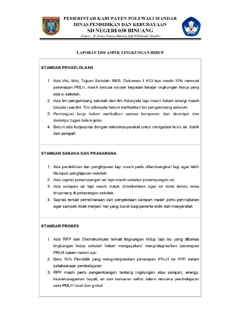 Contoh Laporan Eds | PDF