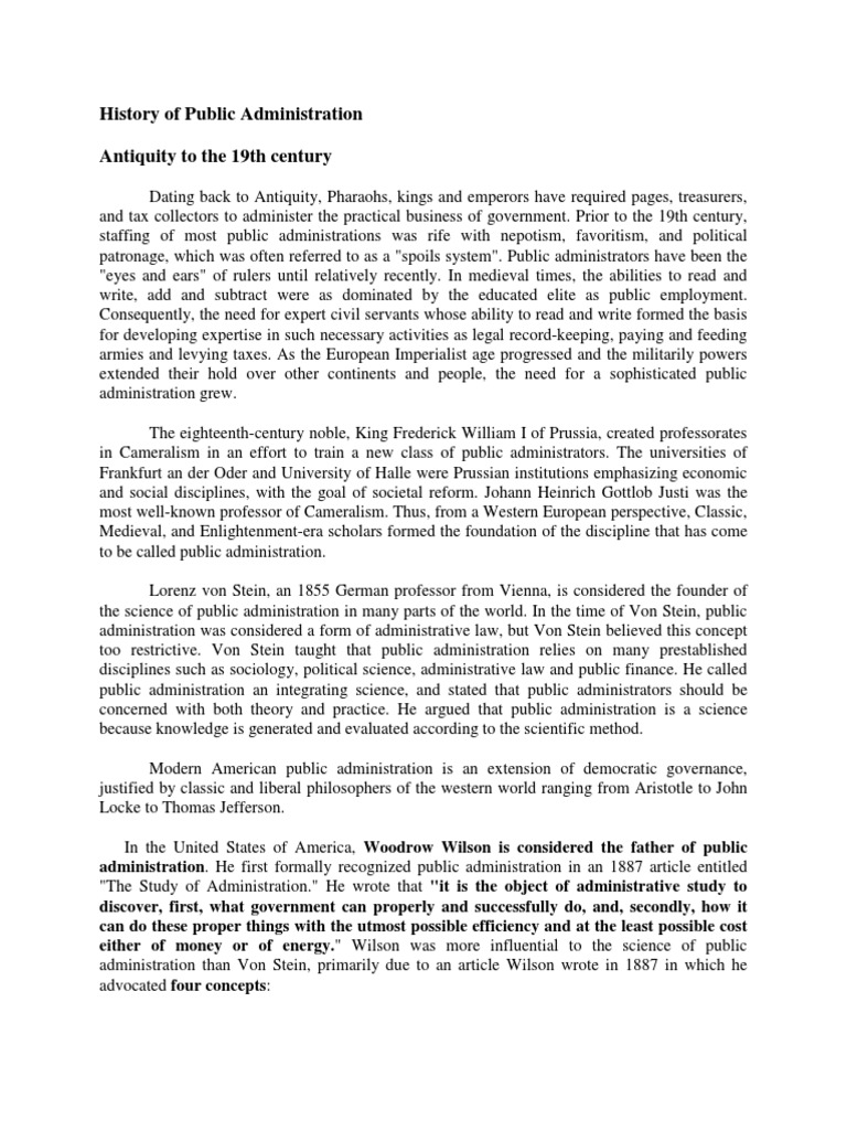 Evolution of Public Administration | PDF | Public Administration | Political Science