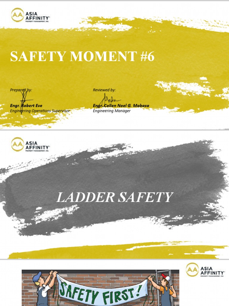 Safety Moment #6: Engr. Robert Eve Engr. Collen Noel G. Mabasa | PDF ...