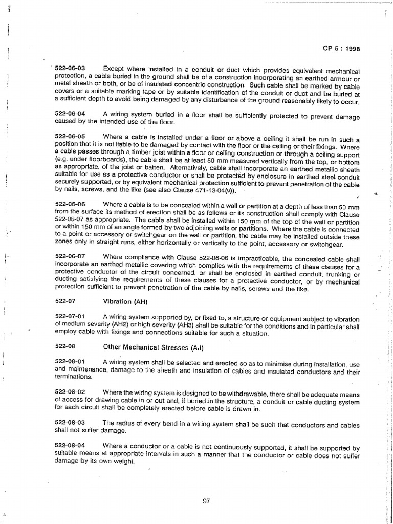 CP5 C56 Electrical Installations 1998 | PDF