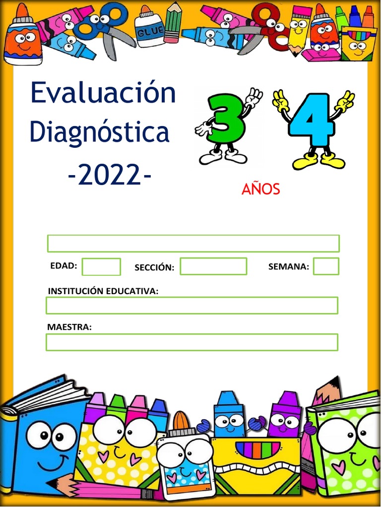 Evaluacion Diagnostica 3 y 4 Años | PDF