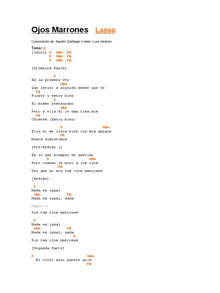 Ojos Marrones CANCION | PDF