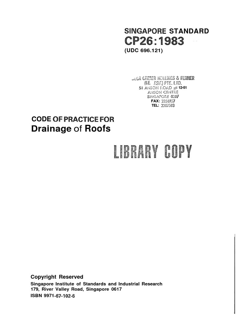 CP26 1983 Drainage of Roofs | PDF | Drainage Basin | Roof