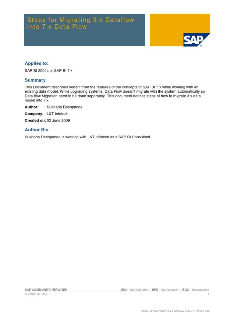 Steps For Migrating 3x Dataflow Into 7x Data Flow | PDF | Data Model ...