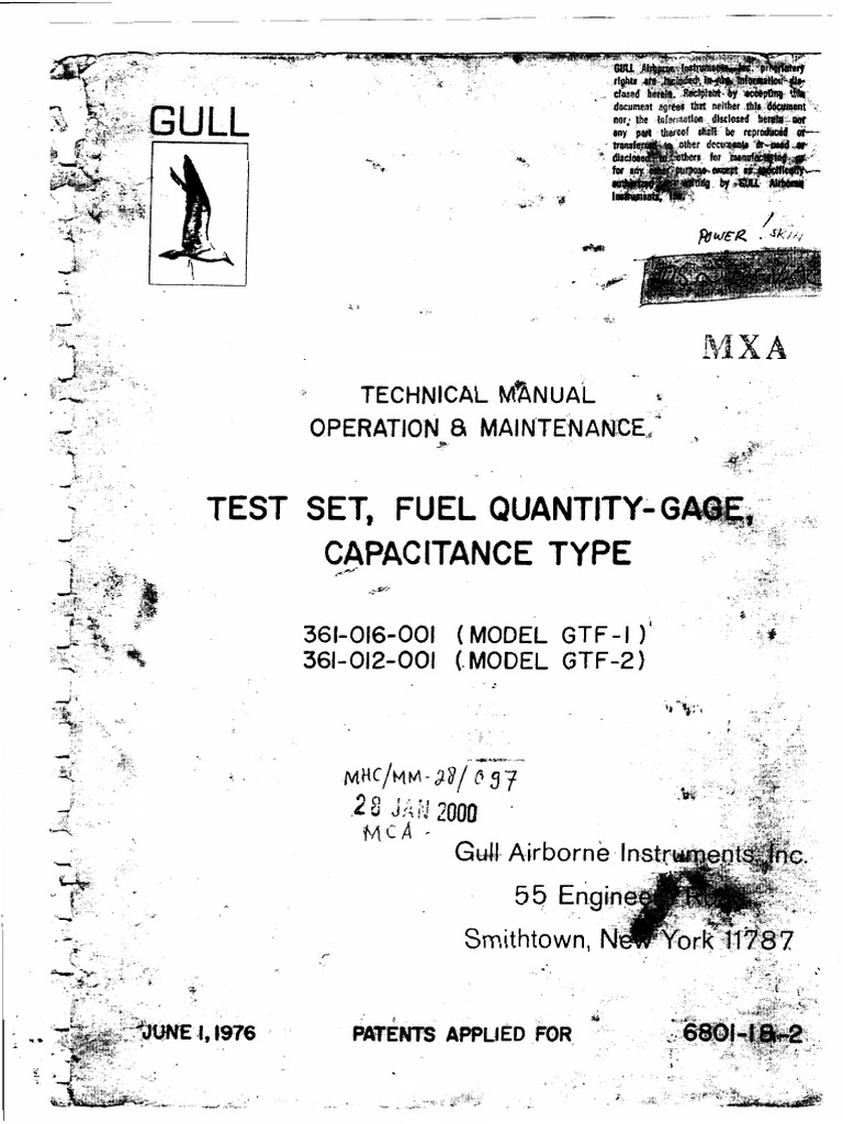 Capacitance Type: Test Set, Fuel G | PDF | Capacitance | Electrical Network