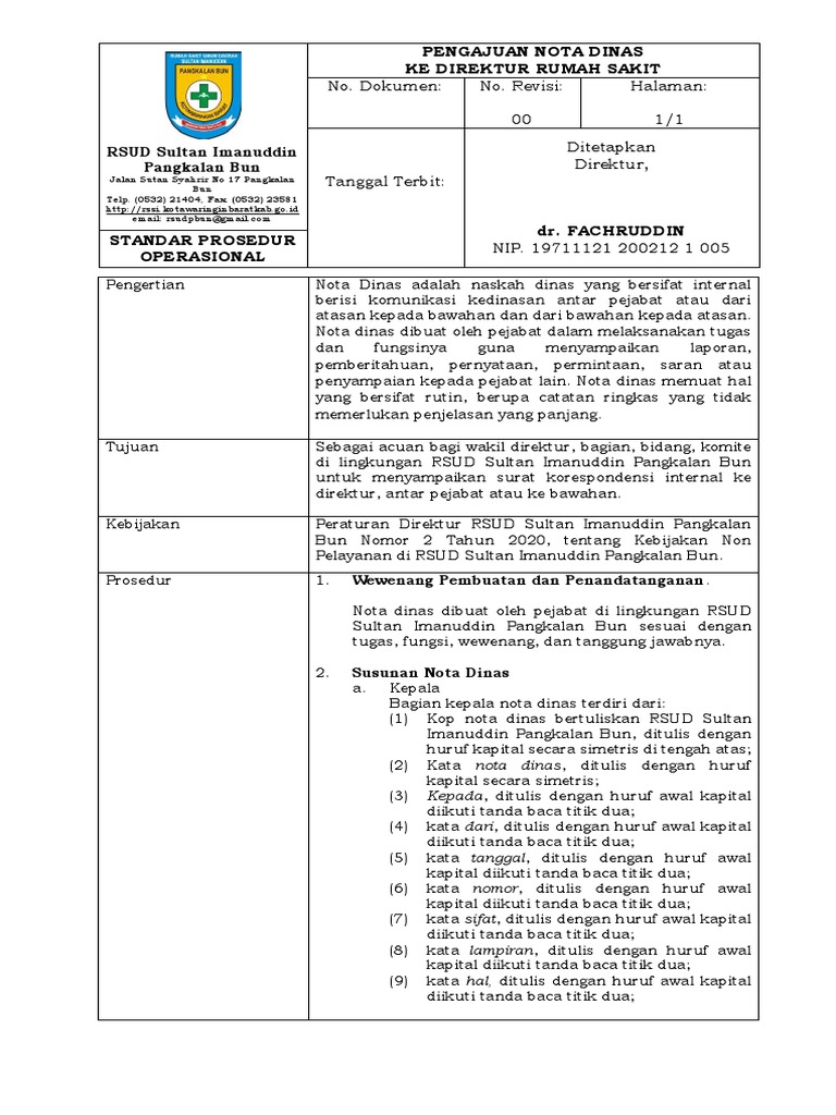 Spo Nota Dinas | PDF