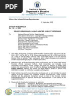 SHS List of Subjects & Schedule of Offering - 1 | PDF | Science ...