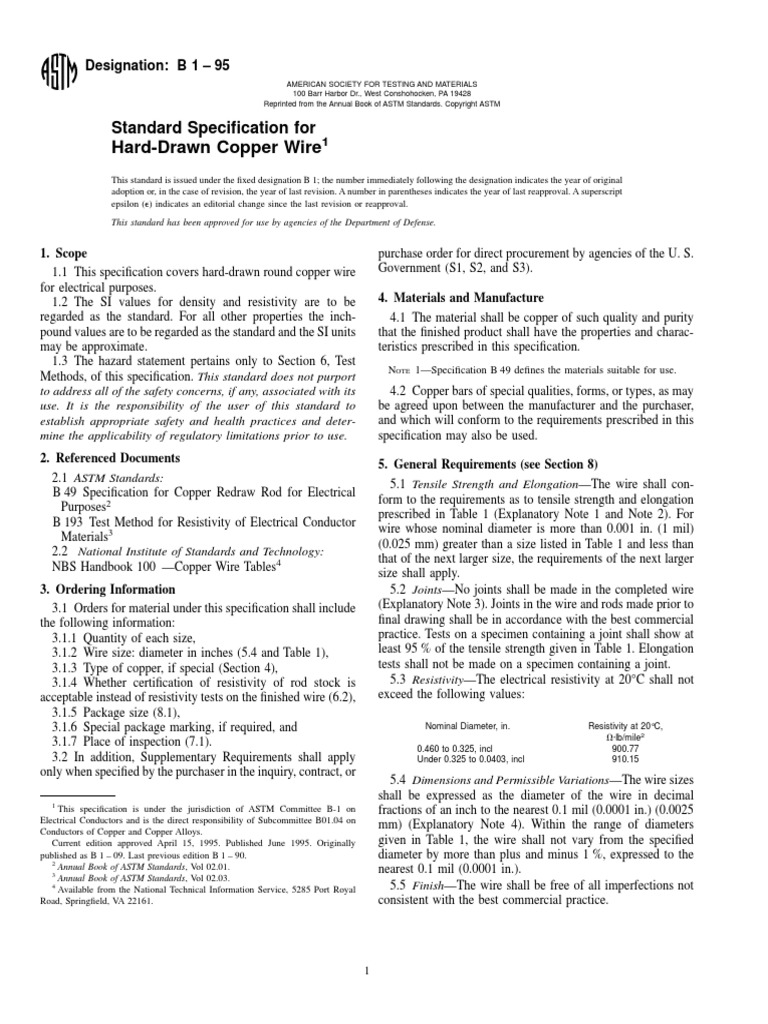 ASTM B1Ckeocung-95 | PDF | Specification (Technical Standard ...