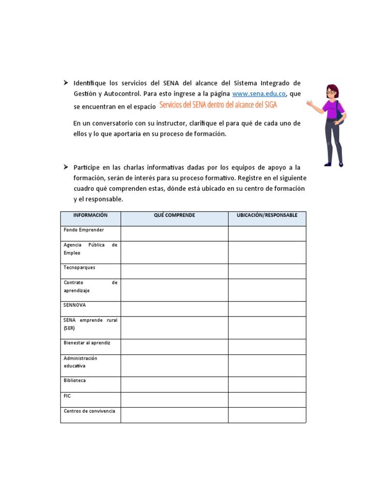 WWW - Sena.edu - Co: Información Qué Comprende Ubicación/Responsable | PDF