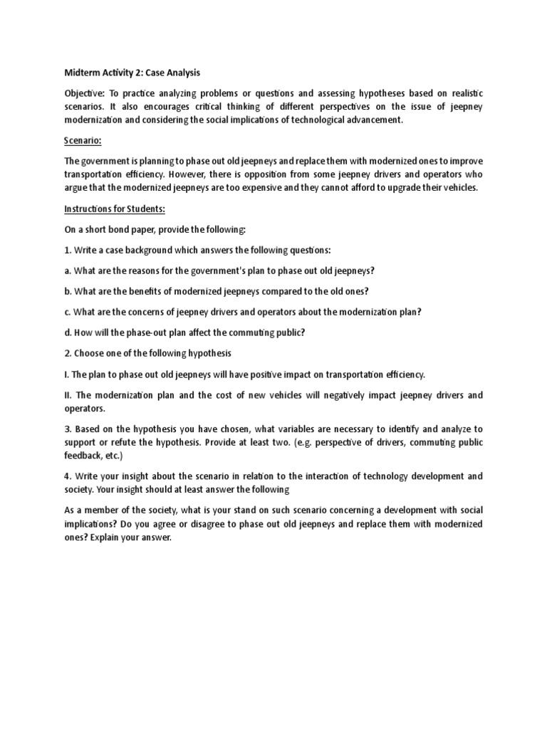 Midterm Activity 2: Case Analysis | PDF
