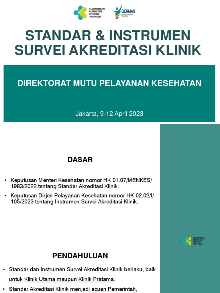 Standar Akreditasi Klinik Bab I Pdf