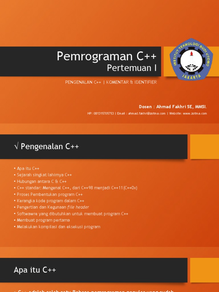 Pertemuan 1 CPP Basic | PDF