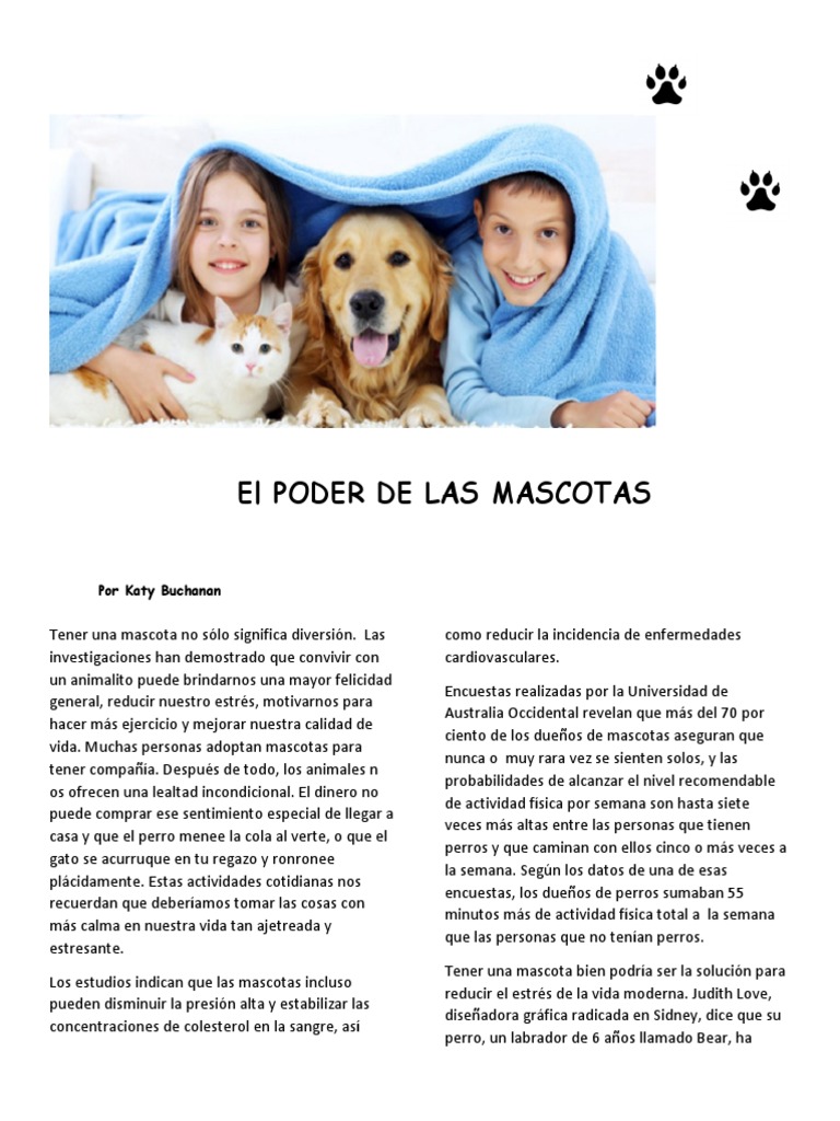 El PODER DE LAS MASCOTAS - LECTURA | PDF | Mascota | Gatos
