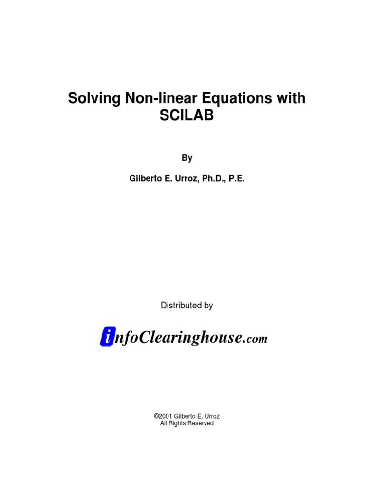Scilab 6 A | PDF | Equations | Quadratic Equation