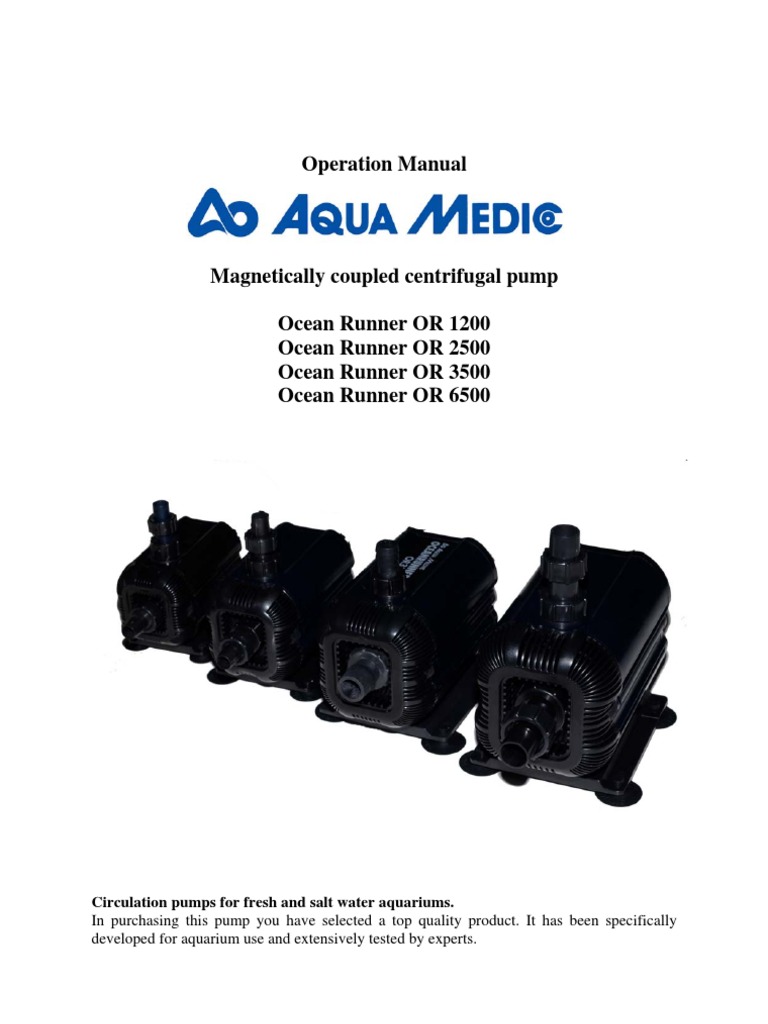 Aqua Medic Ocean Runner | PDF | Pump | Electrical Connector