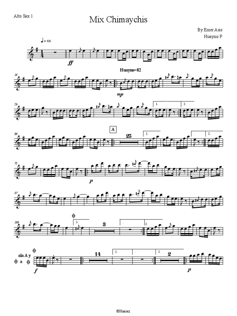 Chimachis Final GM Miraval - Alto Sax 1 | PDF