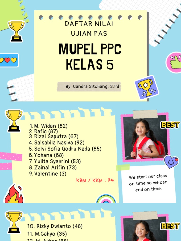 Daftar Nilai Pas PPC | PDF