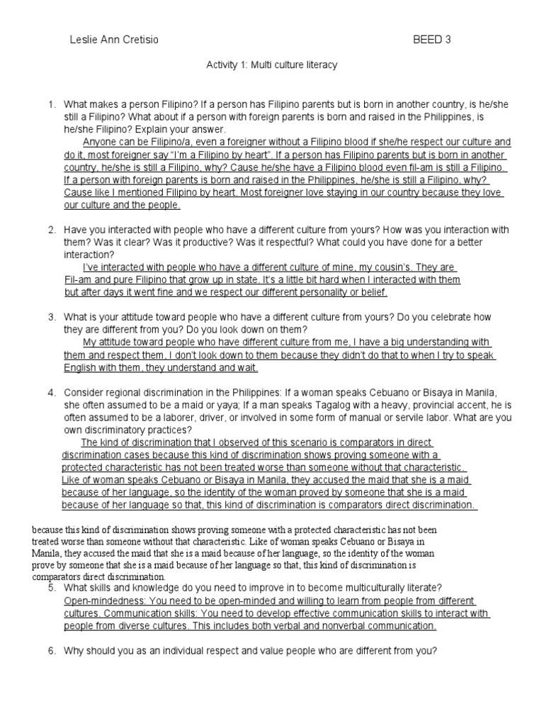 Activity 1. Prof Ed 10 | PDF | Human Communication | Cognition