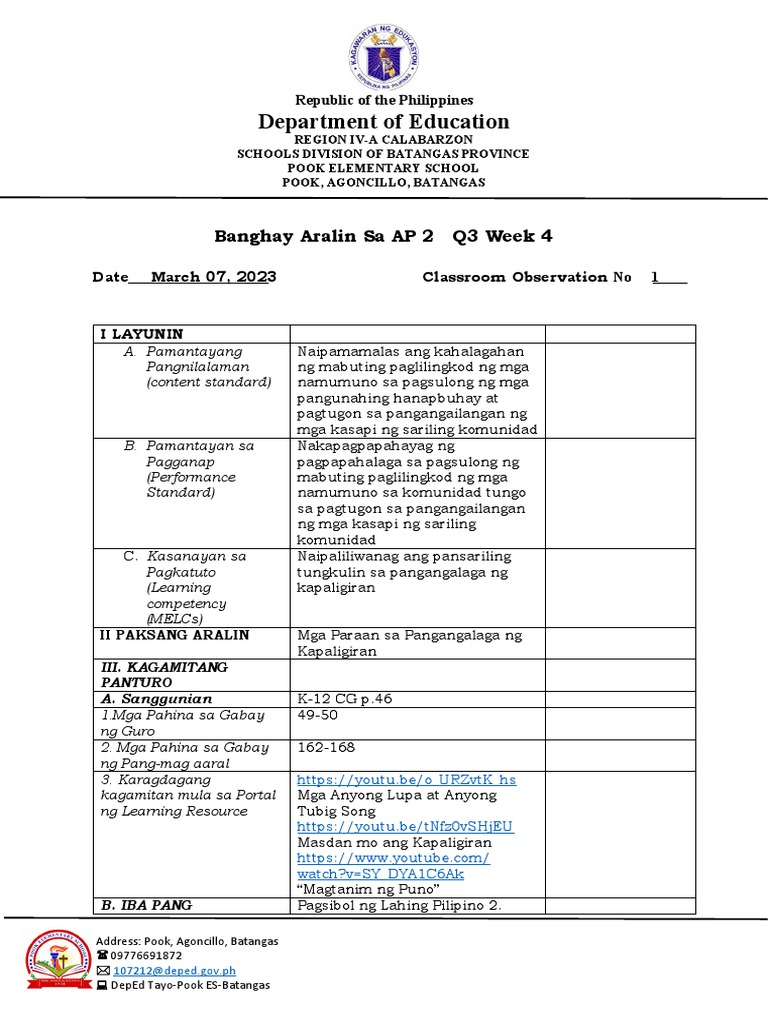 COT-DLL-AP-Q3-W4 | PDF
