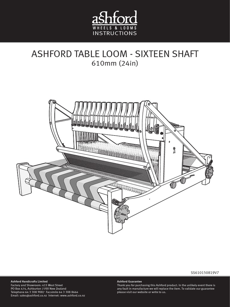 ASHFORD TABLE LOOM INSTRUCTIONS | PDF | Screw | Loom