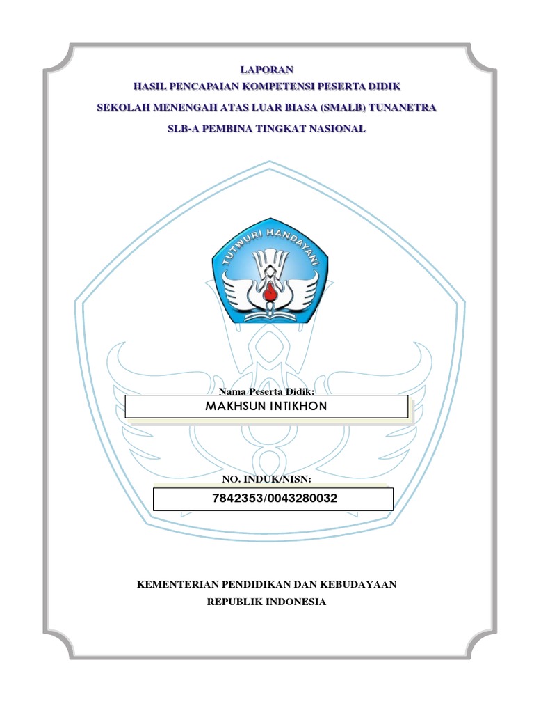 Rapot Intikhon SMT 2 Kelas 12 (Lulus) 2023 | PDF