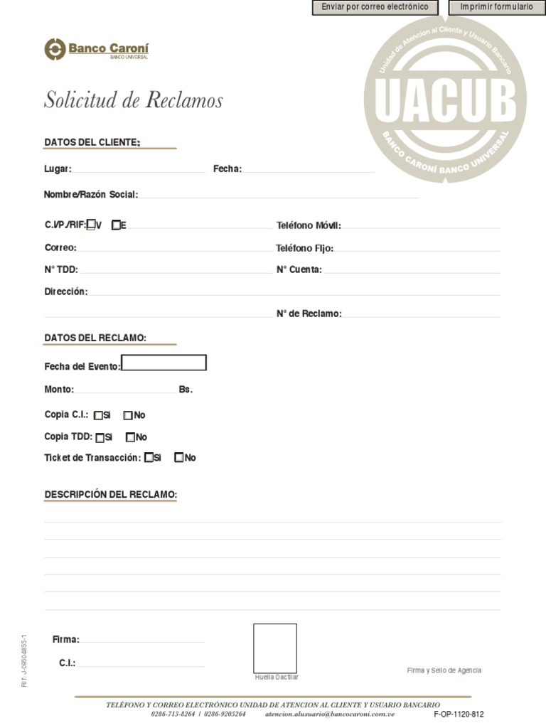 Formato Editable Reclamos | PDF