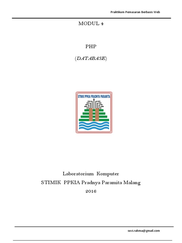 Modul 4 PHP (Database) | PDF | Komputer | Teknologi & Rekayasa