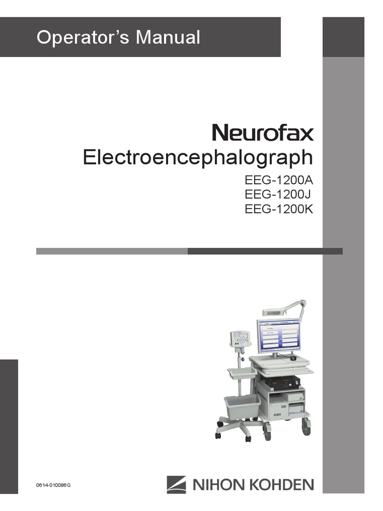 Electroencephalograph: Operator's Manual | PDF | Window (Computing ...