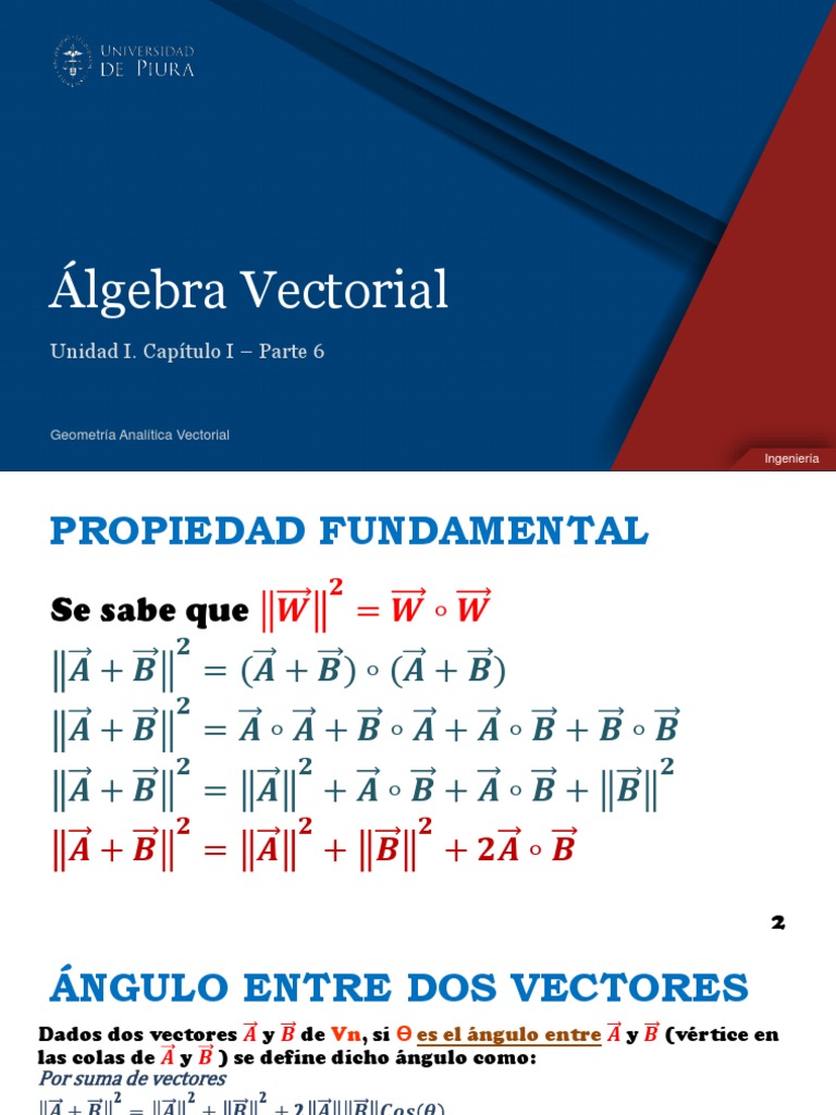 Geometría analítica vectorial: Propiedades fundamentales de vectores, ángulos entre vectores ...