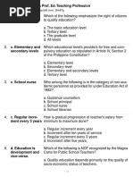 CBRC LET Reviewer 2025 Guide | PDF | Licensure | Teachers