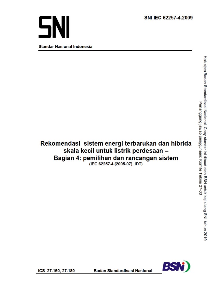 Sni Iec 62257-4-2009 | PDF
