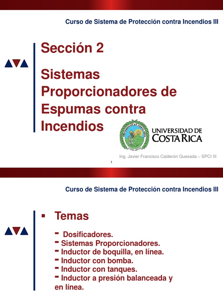 Sección 2. Sistemas Proporcionadores de Espuma | PDF | Bomba | Espuma