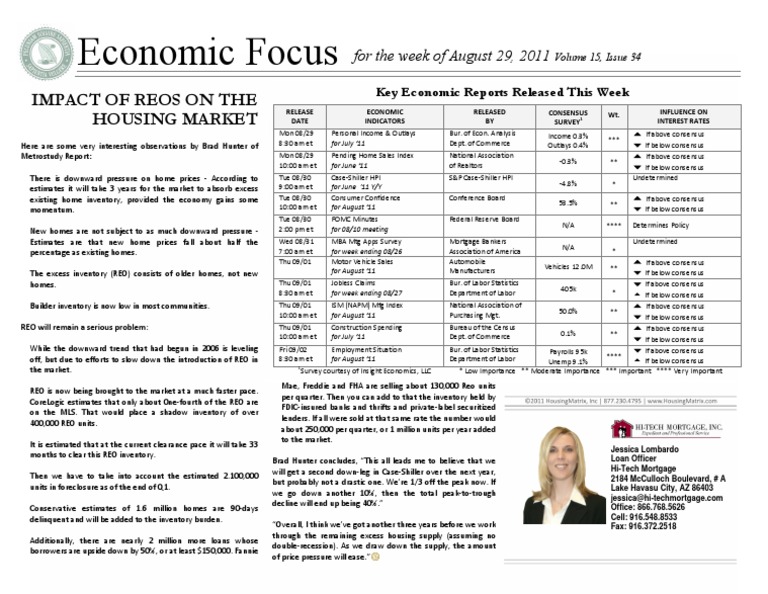 Economic Focus 8-29-11 | PDF | Financial Services | Economy Of The ...