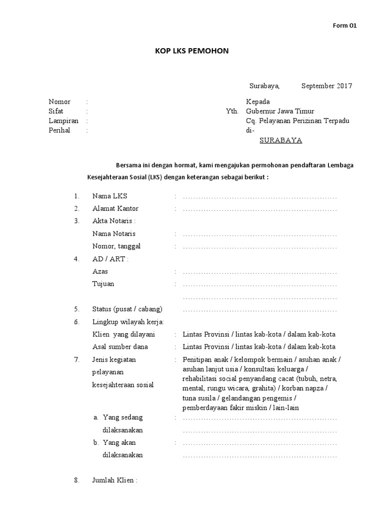 Form 01 SOP Penerbitan STP LKS | PDF