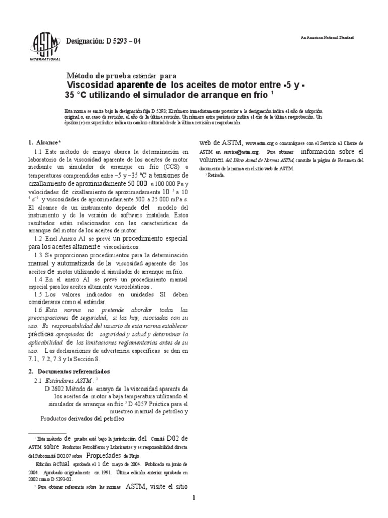 Astm Español | PDF | Viscosidad | Calibración
